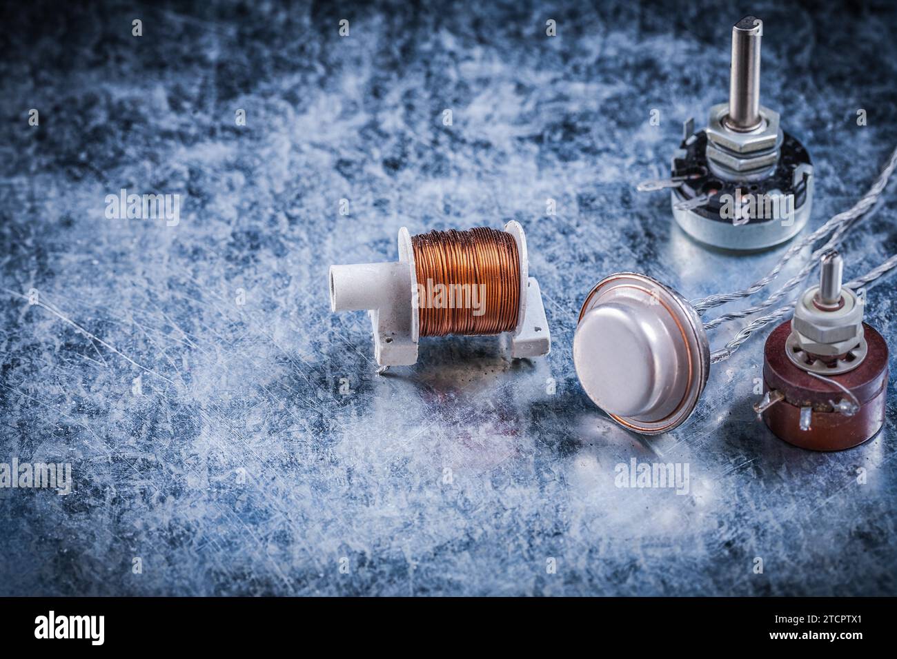 Electric toggle switch transformer on metallic surface Vintage ...