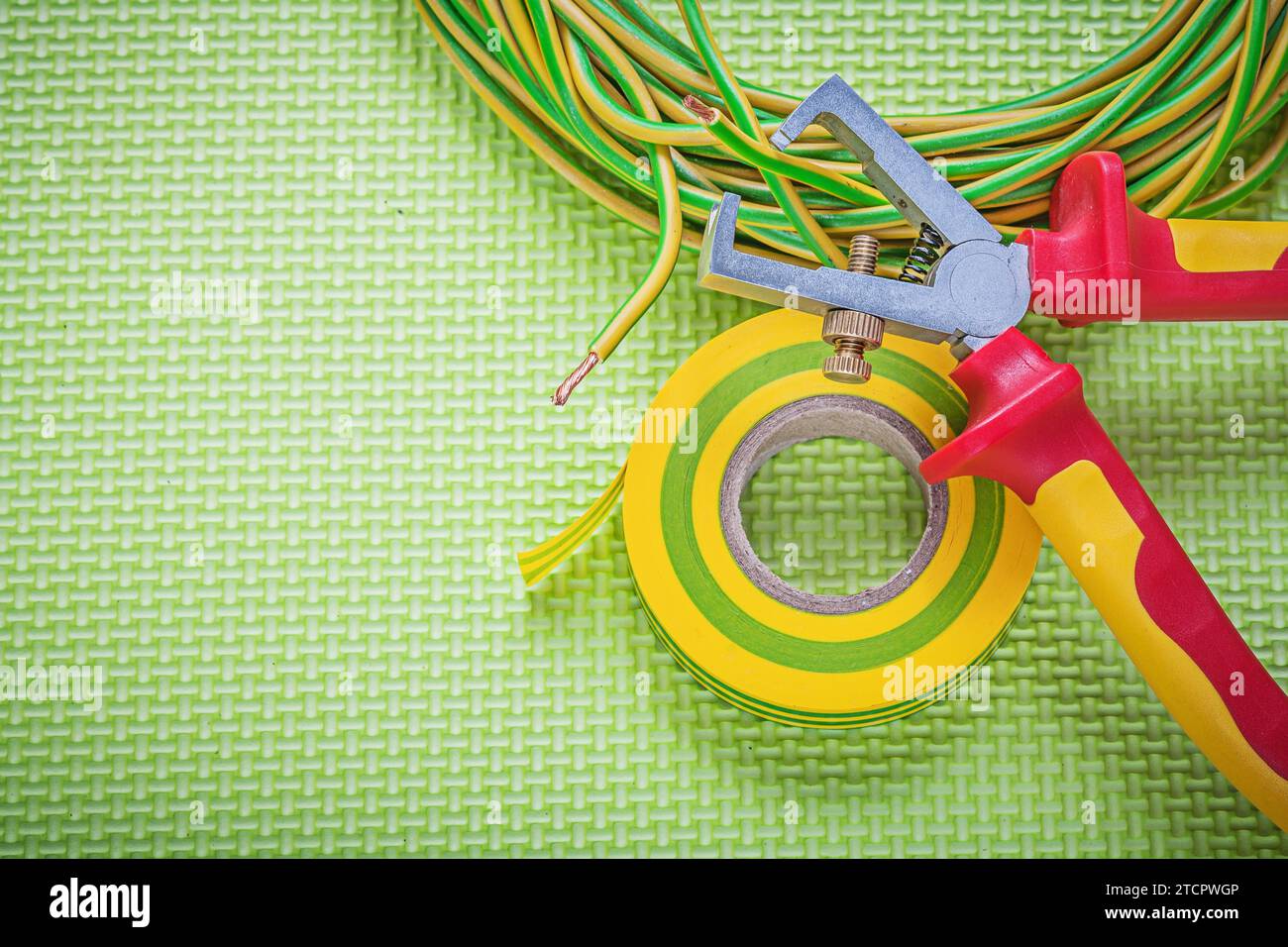 Wire stripper Strip electric cable Electricity Concept Stock Photo - Alamy