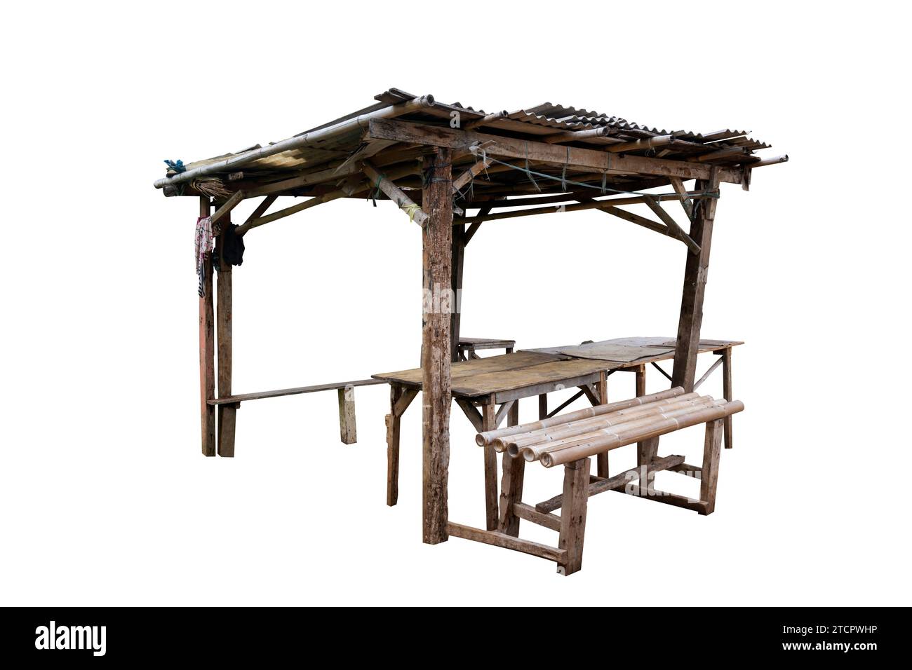 Wooden shack isolated over white background Stock Photo - Alamy