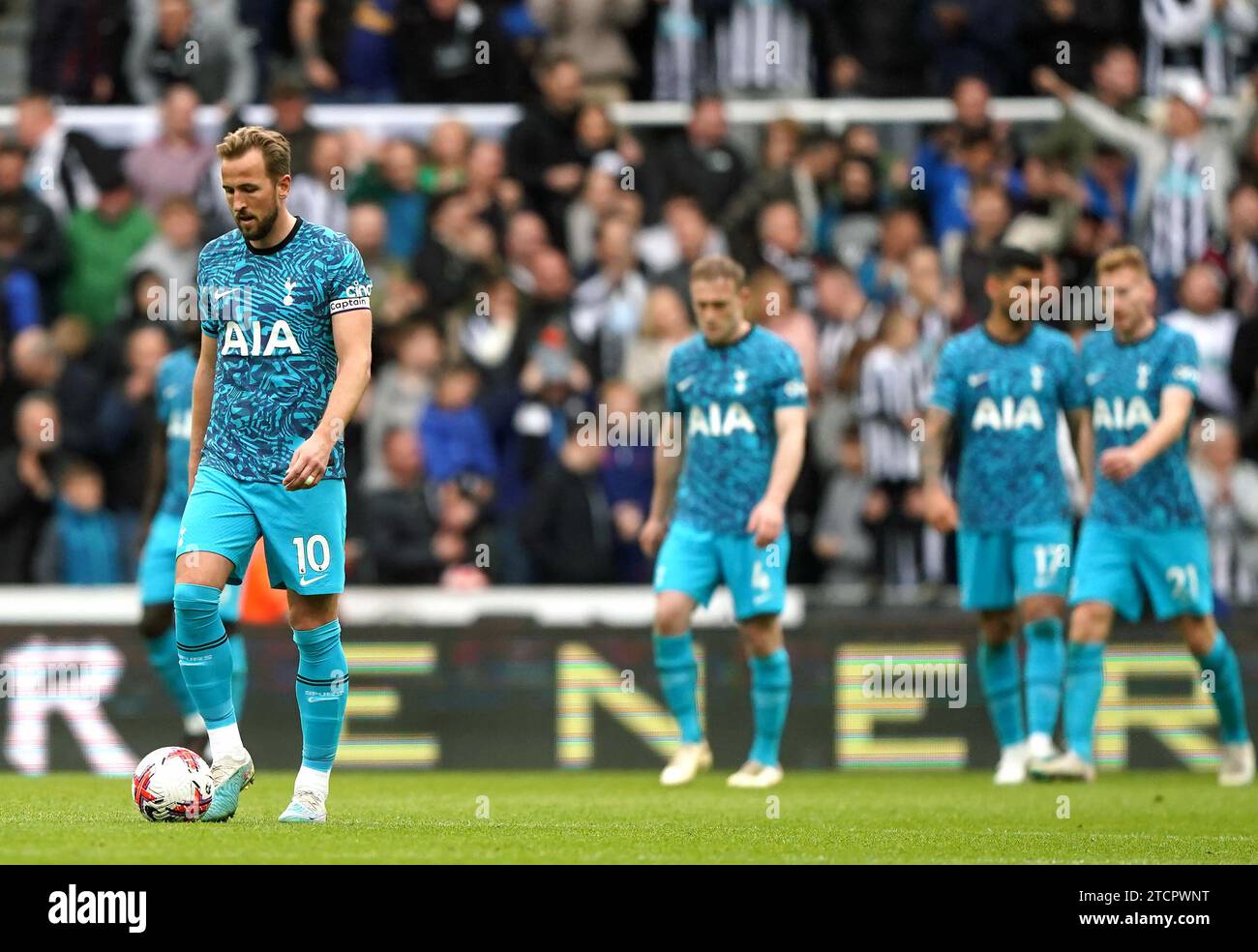 File photo dated 23-04-2023 of Tottenham Hotspur players looking ...