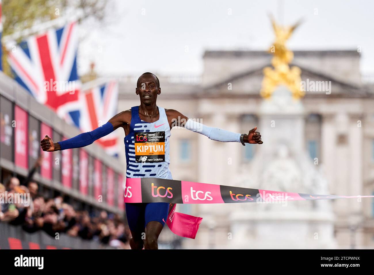 File photo dated 23-04-2023 of Kelvin Kiptum winning the men's London ...