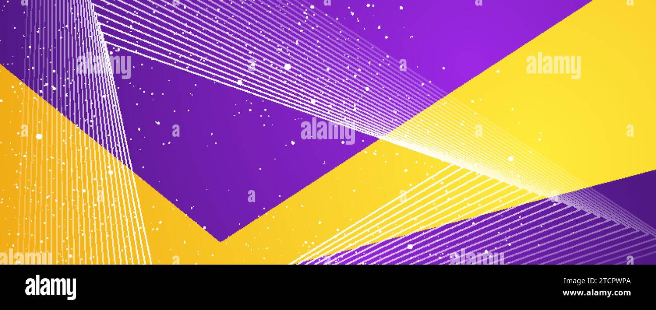 Contrast violet yellow minimal background with dots and triangular ...