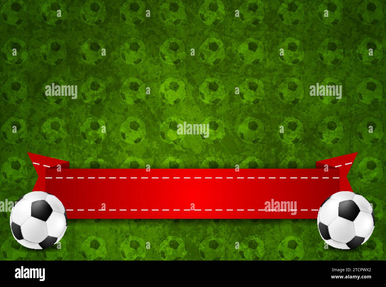 Soccer football abstract sport background with red ribbon. Vector ...