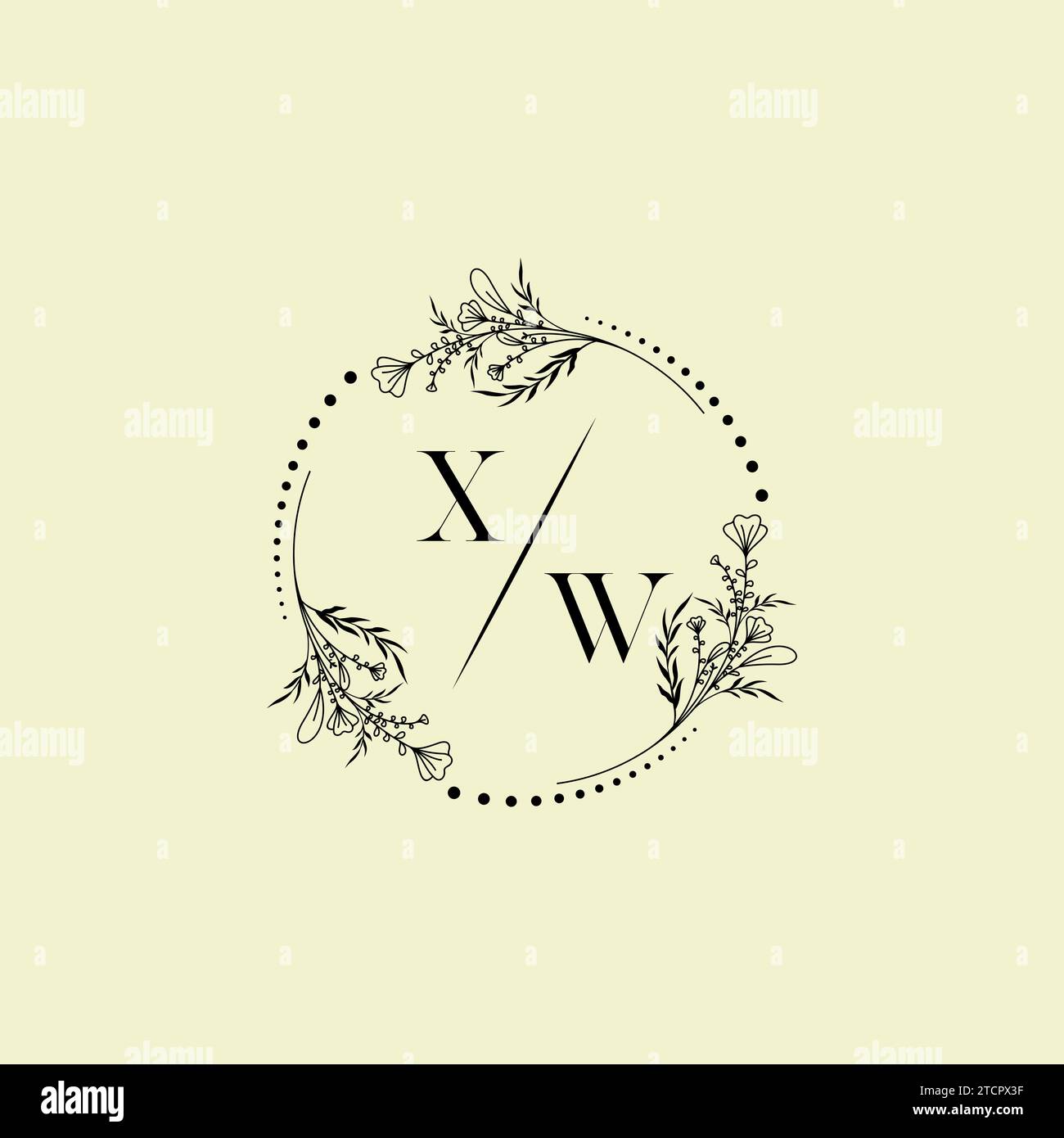 XW wedding initial logo letters in high quality professional design ...