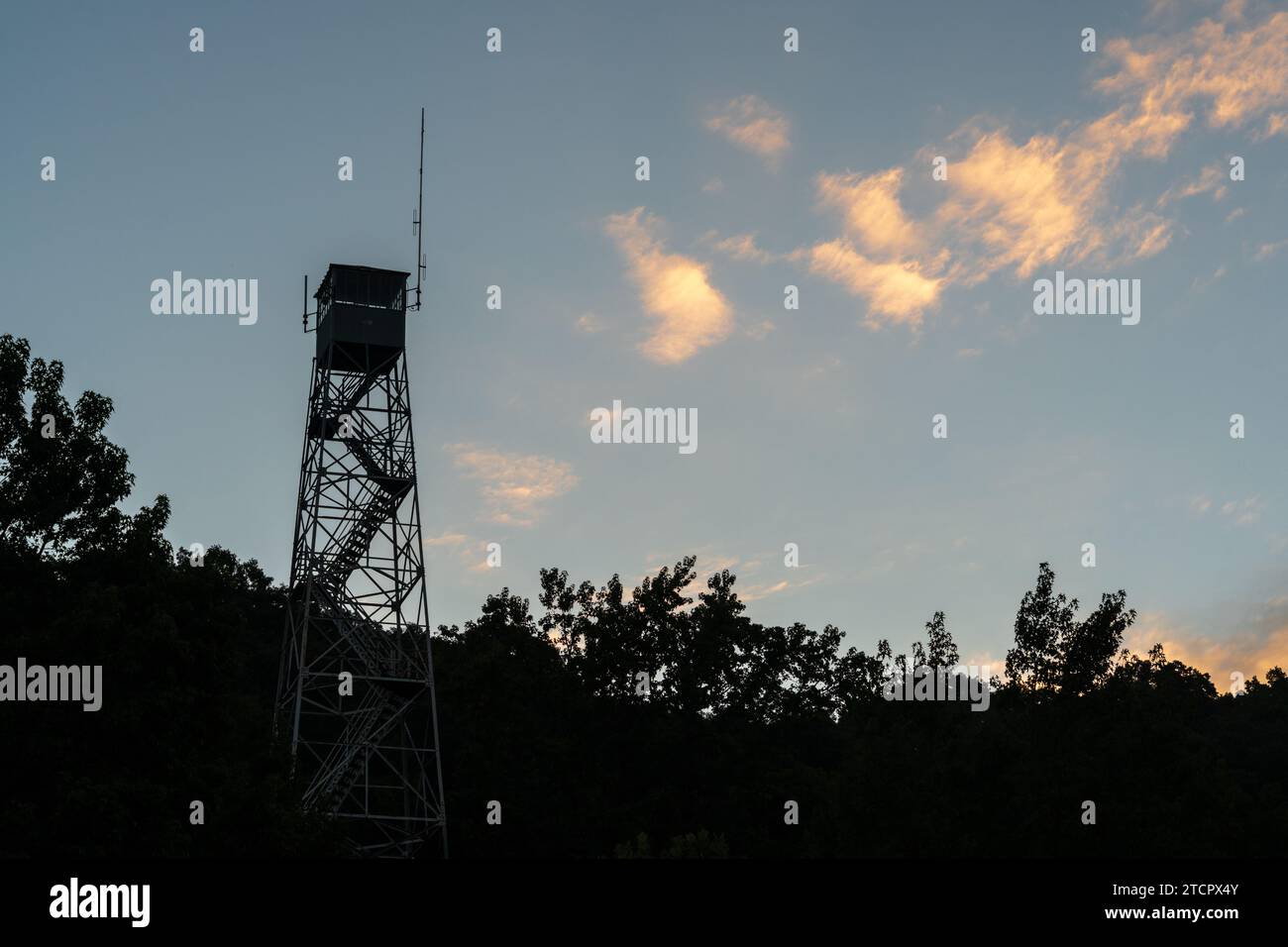 Shawnee Lookout Tower at The Wayne National Forest in Ohio Stock Photo ...