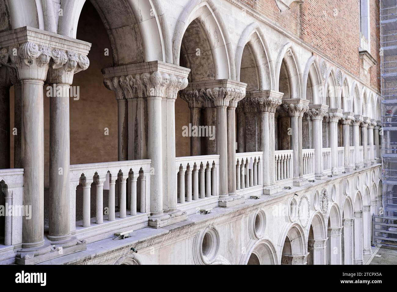 Gothic facade of the Palazzo Ducale, Doge's Palace, architectural ...
