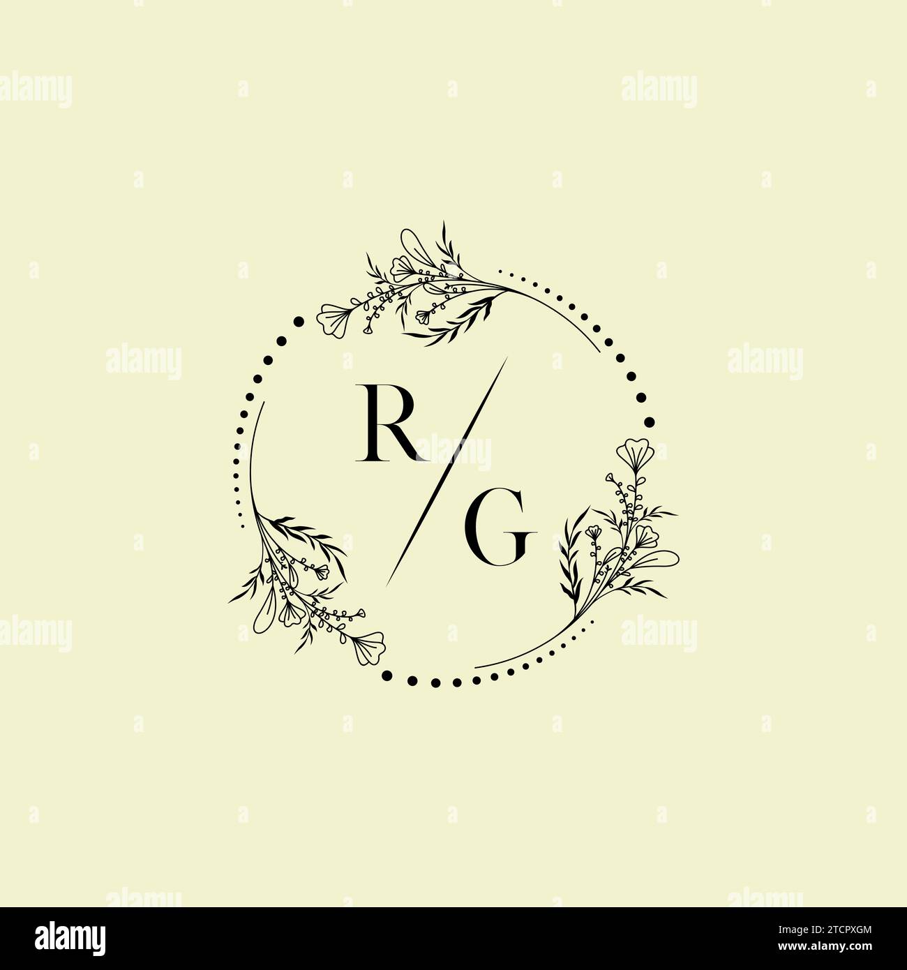 Initial rg vector vectors hi-res stock photography and images - Alamy