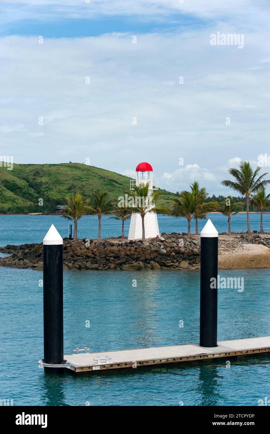 Harbour with the lighthouse on Hamilton Island, travel, holiday ...
