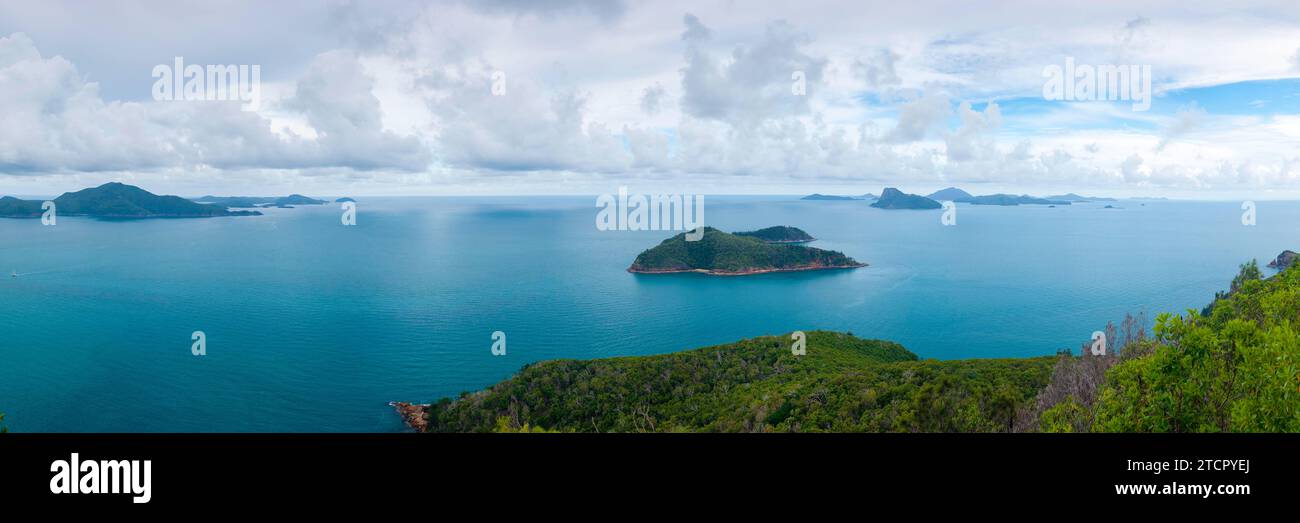 Panorama of the bay at Hamilton Island, travel, holiday, Pacific ...