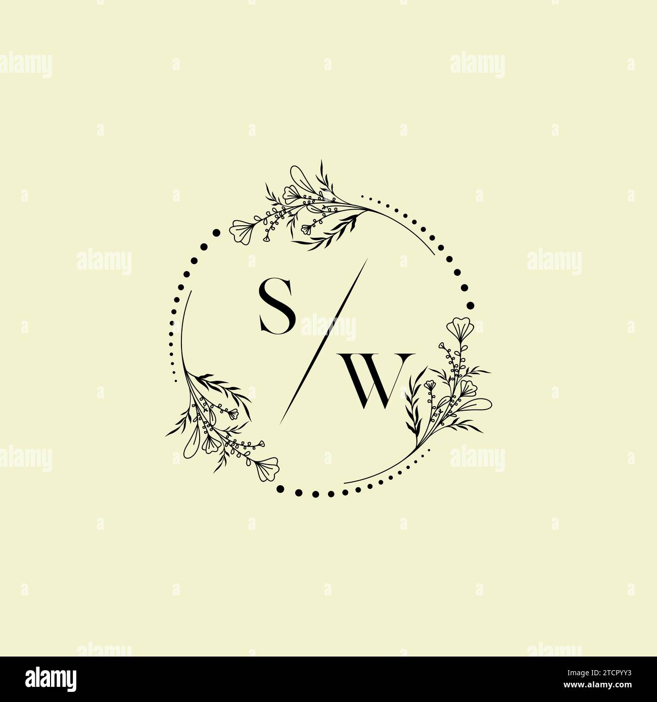 Sw letter design hi-res stock photography and images - Alamy