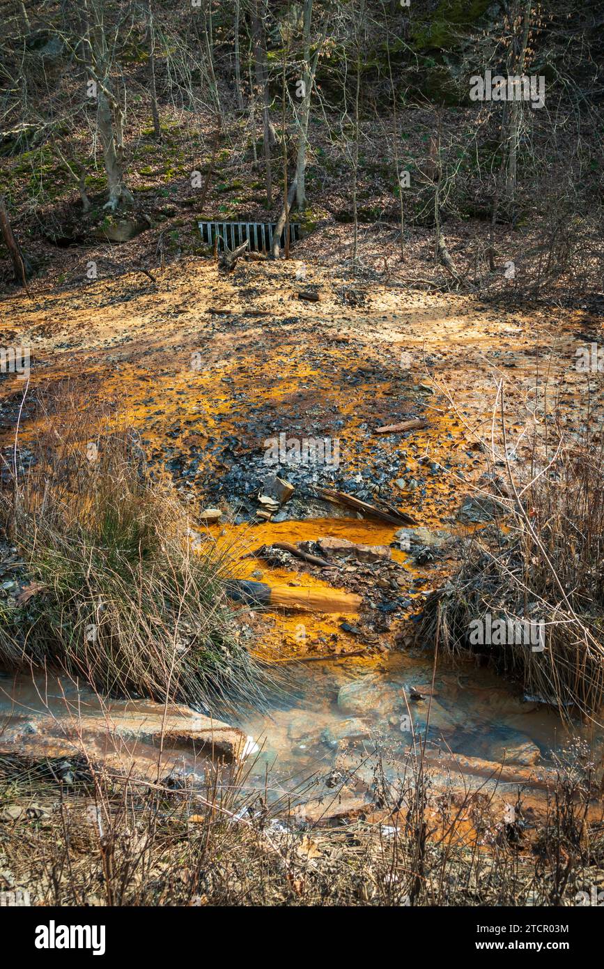 Toxic Sludge coming out of the earth from Coal Mining in the Wayne ...