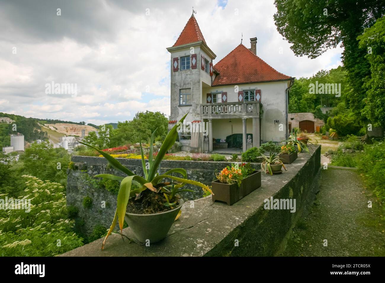 Klingenstein Castle, historical building, architecture, garden, balcony ...