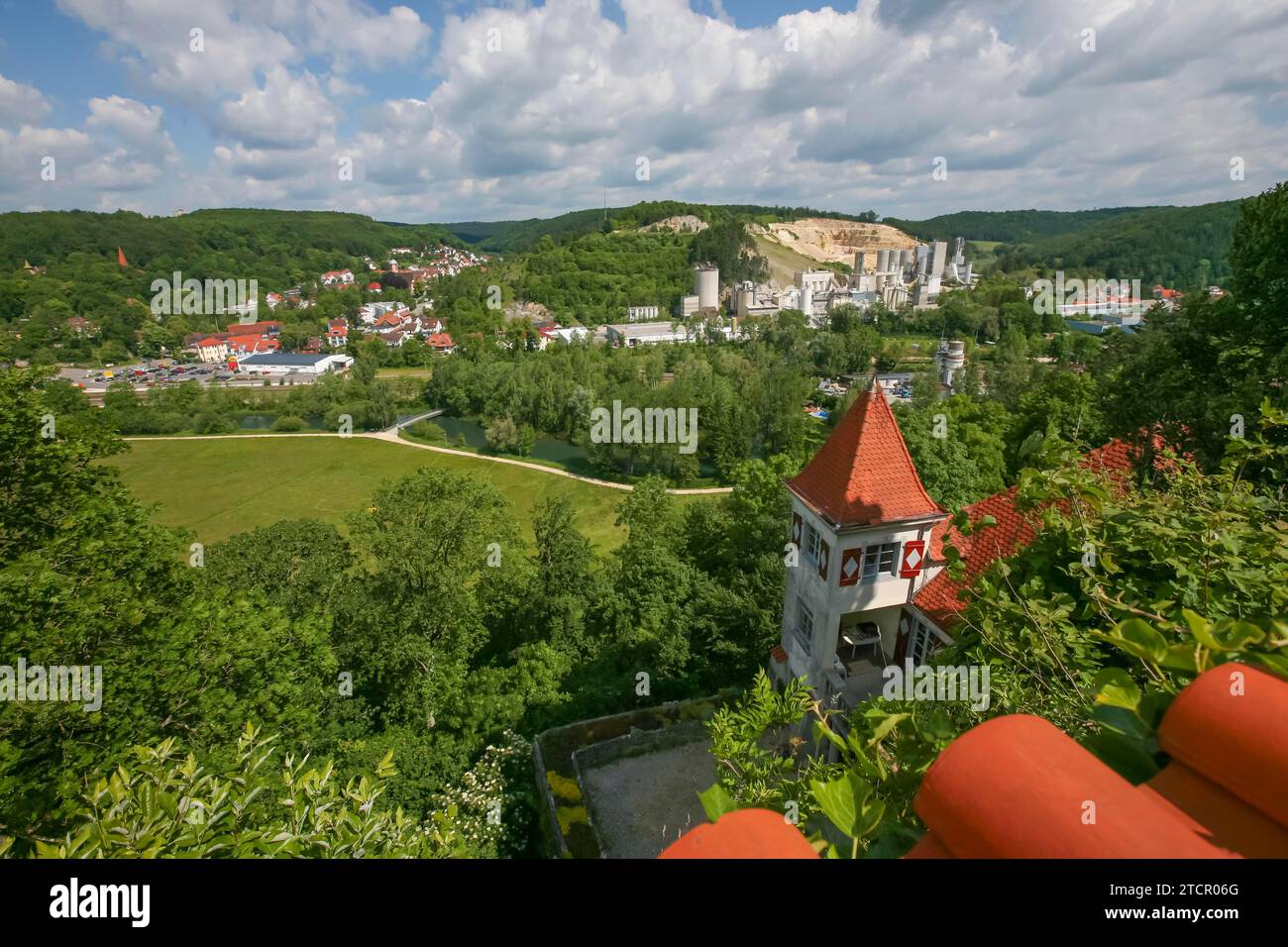 View from Klingenstein Castle, historical building, architecture, green ...
