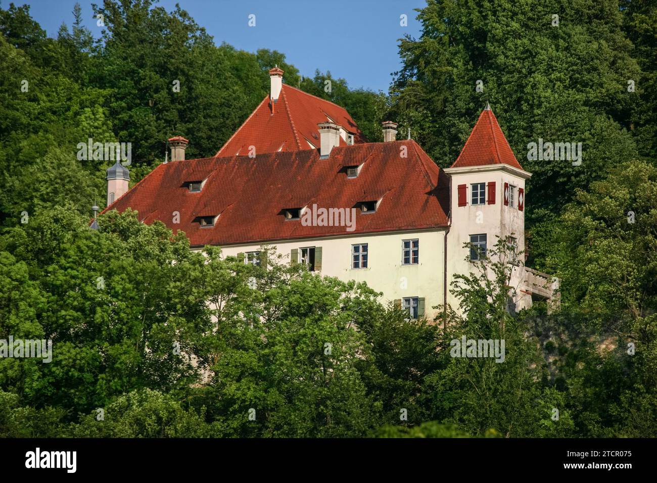 Klingenstein Castle, historic building, architecture, trees, lush ...