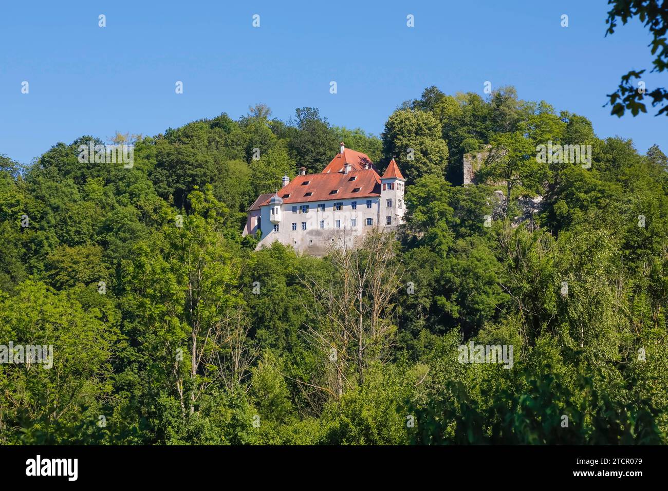 Klingenstein Castle, historic building, architecture, trees, lush ...