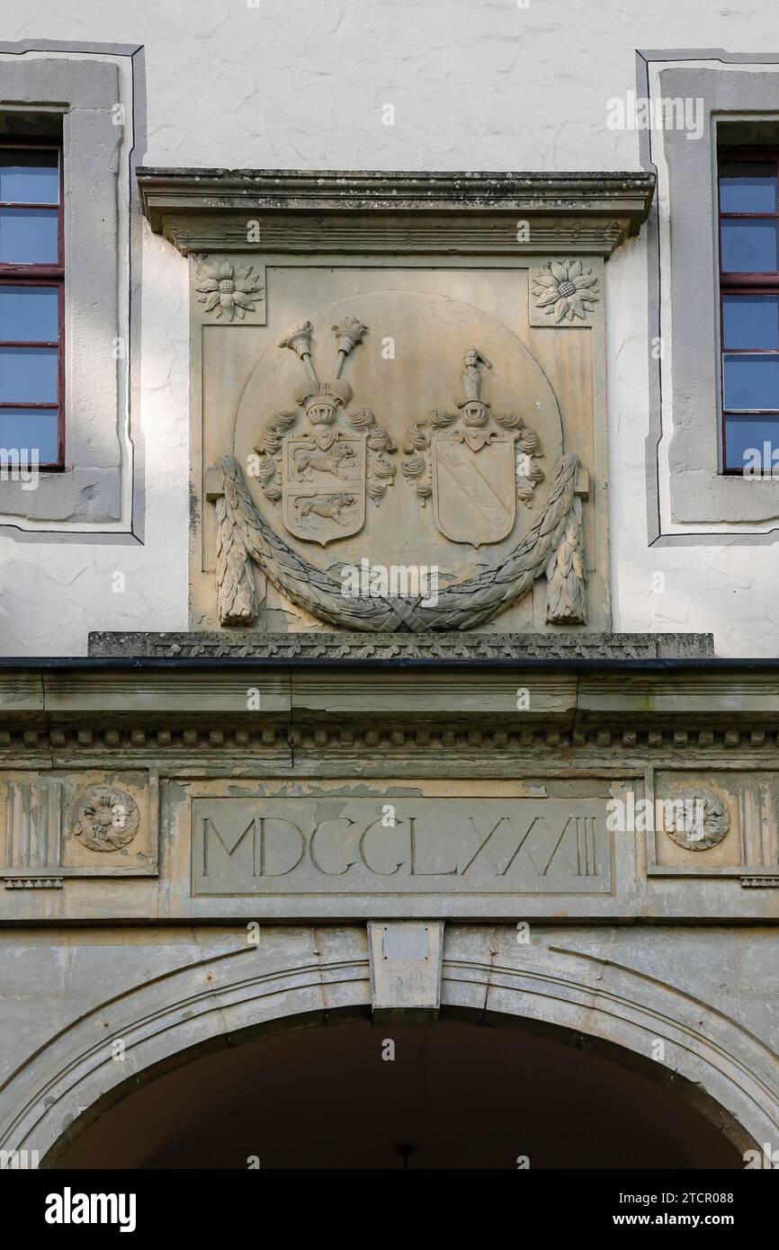 Geislingen moated castle, passageway of the north-east wing, classical ...