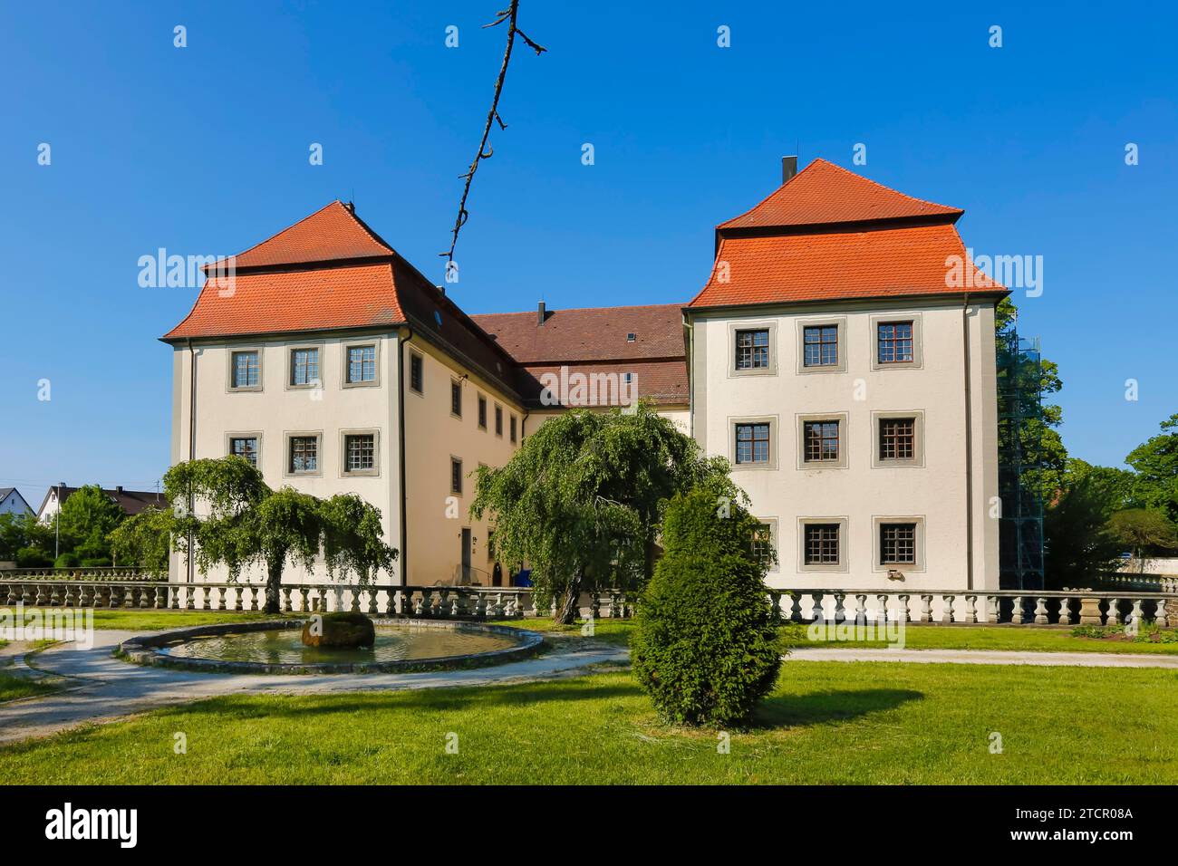 Geislingen moated castle, three-winged moated castle complex, former ...
