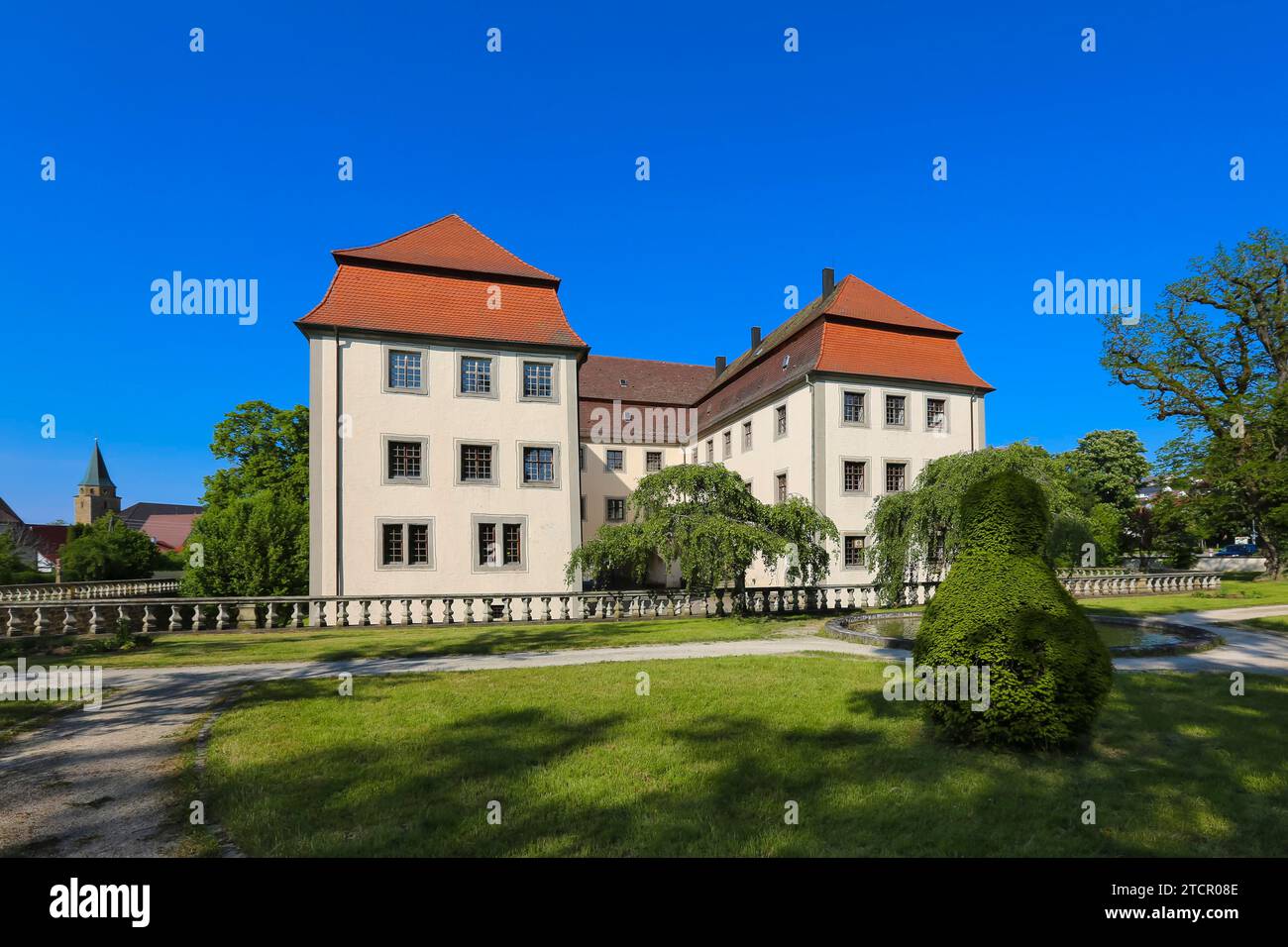 Geislingen moated castle, three-winged moated castle complex, former ...
