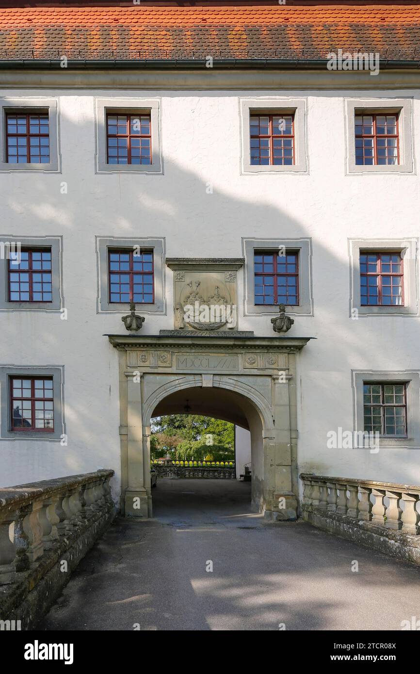 Geislingen moated castle, passageway of the north-east wing, classical ...