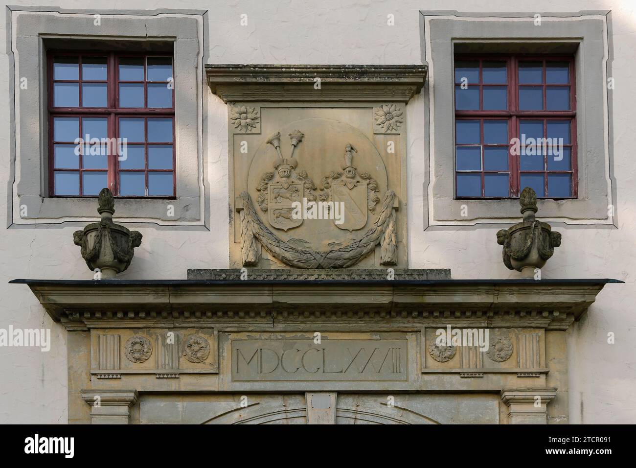 Geislingen moated castle, passageway of the north-east wing, classical ...