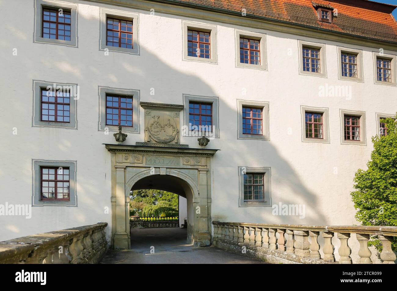 Geislingen moated castle, passageway of the north-east wing, classical ...