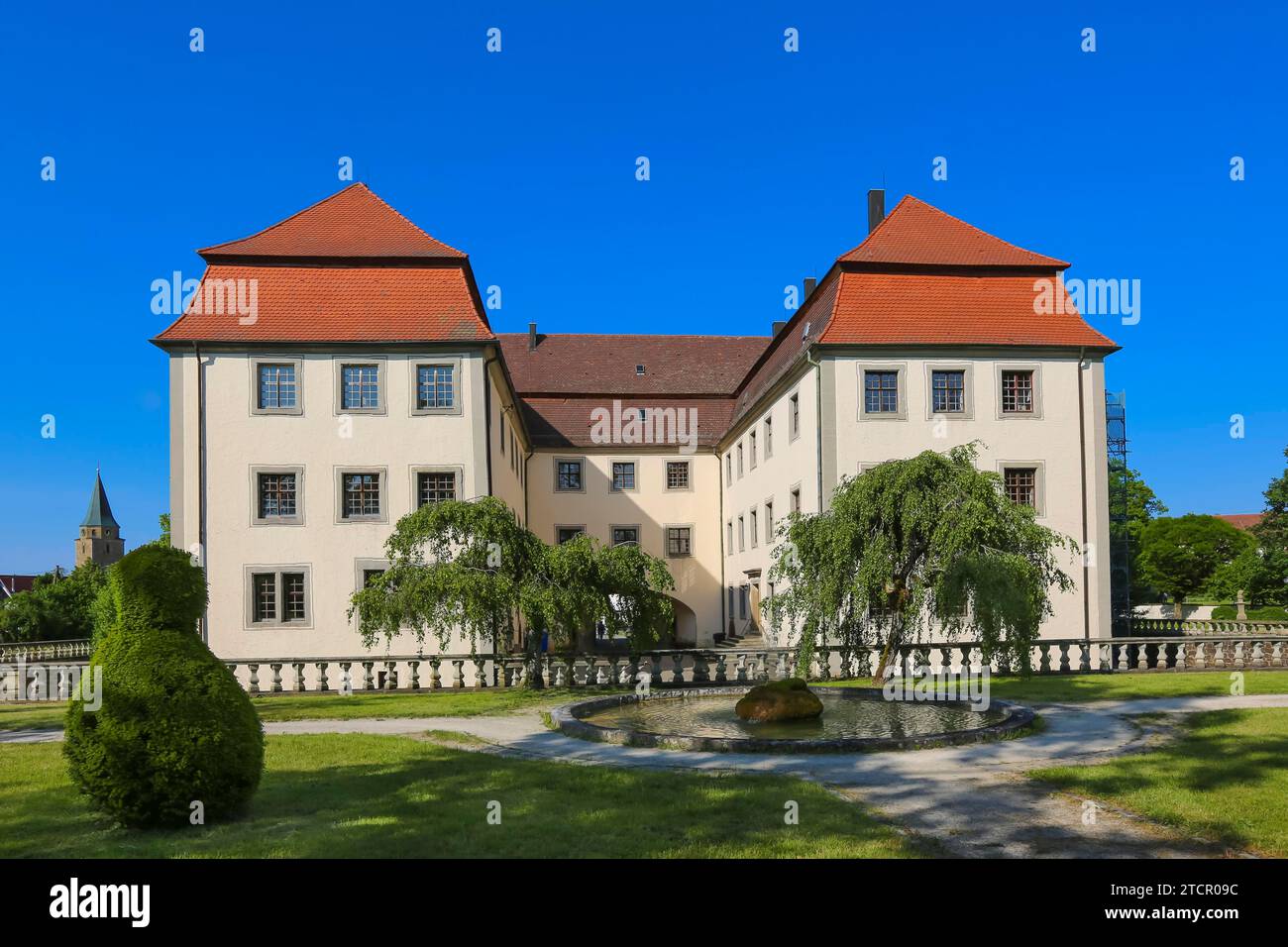 Geislingen moated castle, three-winged moated castle complex, former ...
