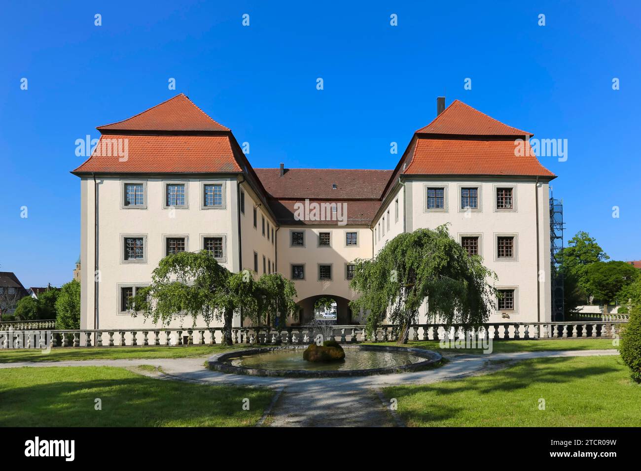 Geislingen moated castle, three-winged moated castle complex, former ...