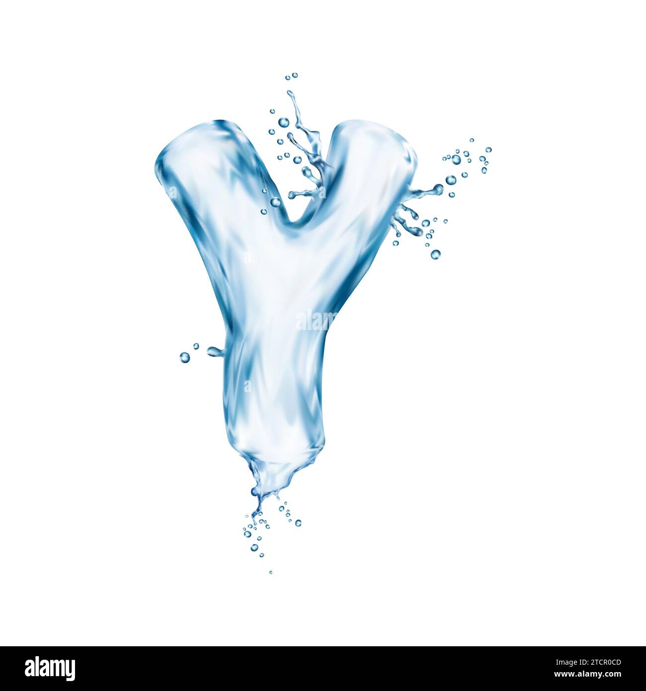 Realistic water font letter Stock Vector Images - Alamy