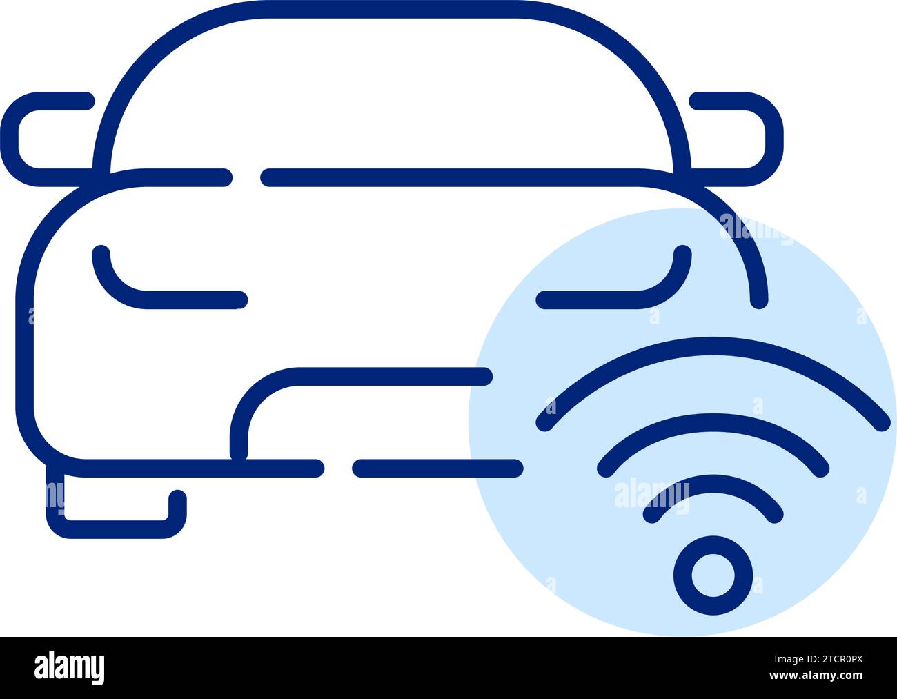 Car and wifi symbol. Autonomous vehicle. Pixel perfect icon Stock ...
