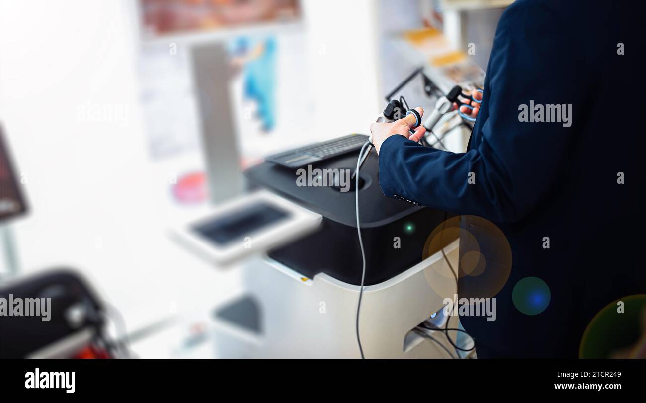 Training of doctors with a surgical simulator. robotic tools in ...