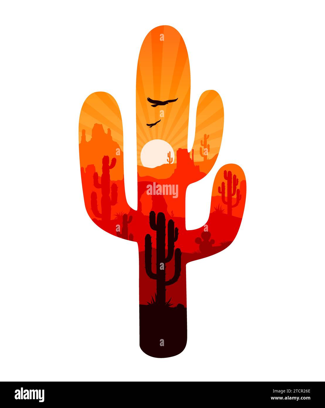 Double scene of rocks Stock Vector Images - Alamy