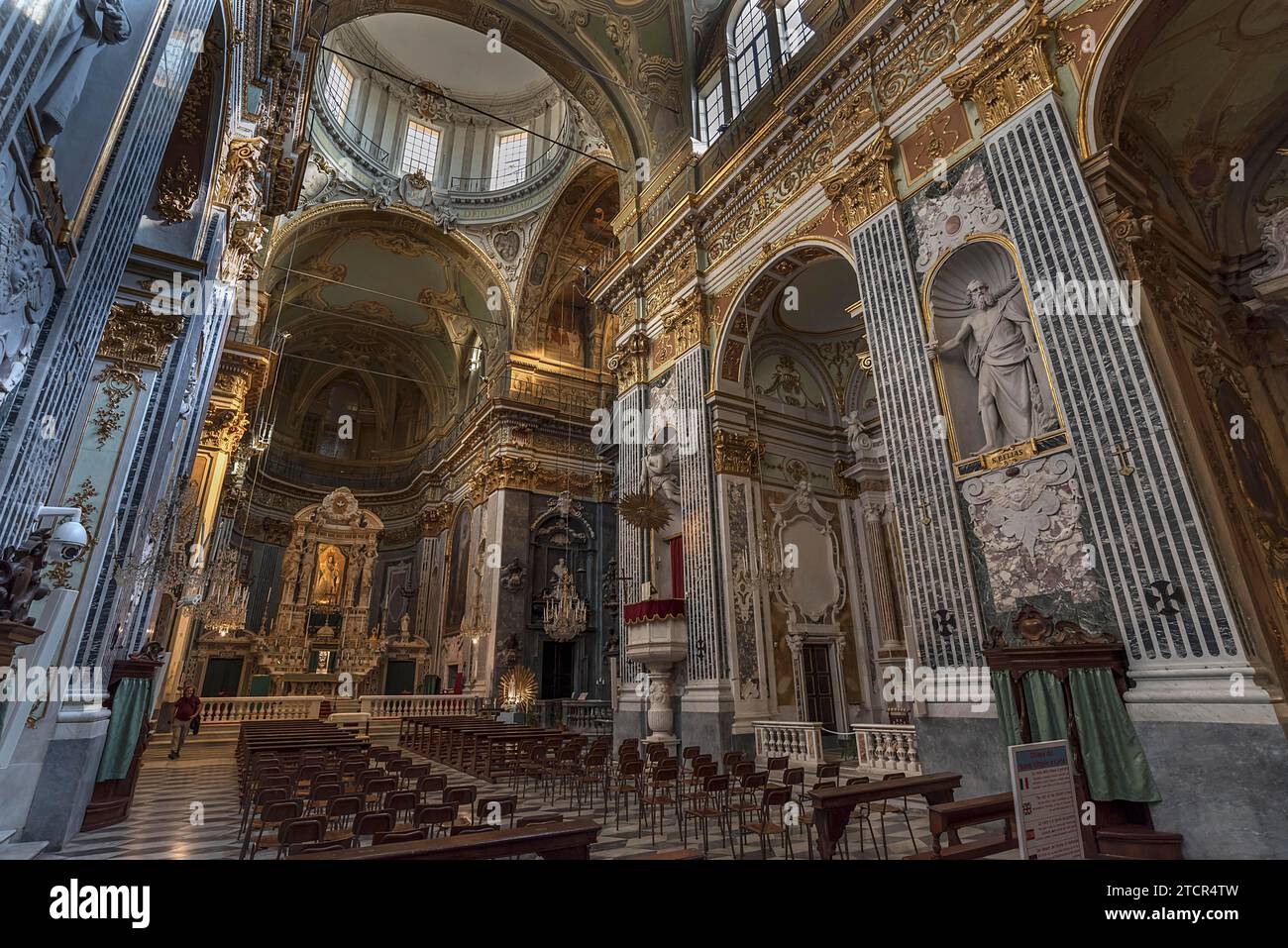 Interior of the Chiesa dei Santi Vittore e Carlo, built in 1650, Via ...
