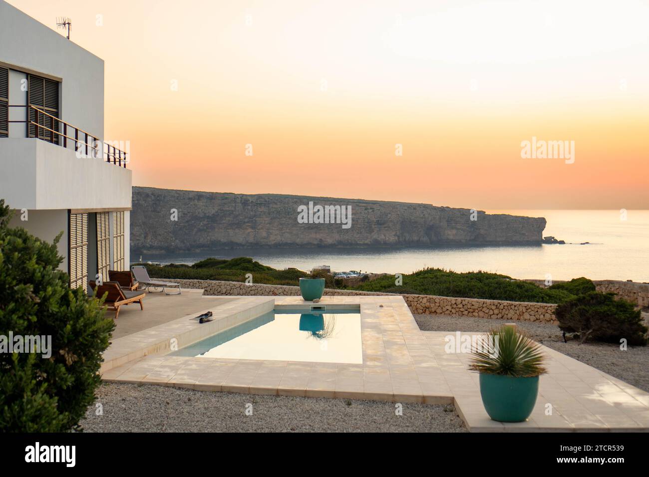 A Luxurious White Villa with an Infinity Pool, Overlooking the ...