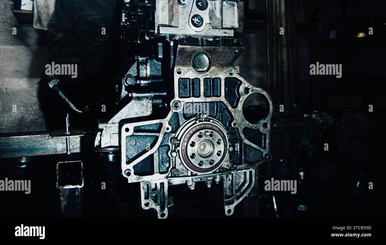 Car engine repair, car restoration Stock Photo - Alamy