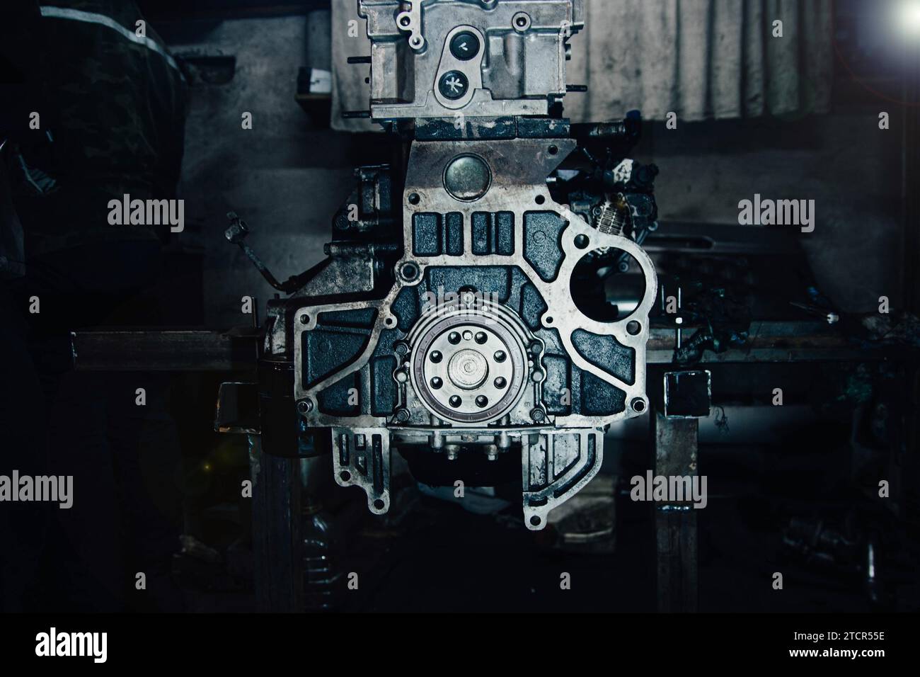 Car engine repair, car restoration Stock Photo - Alamy