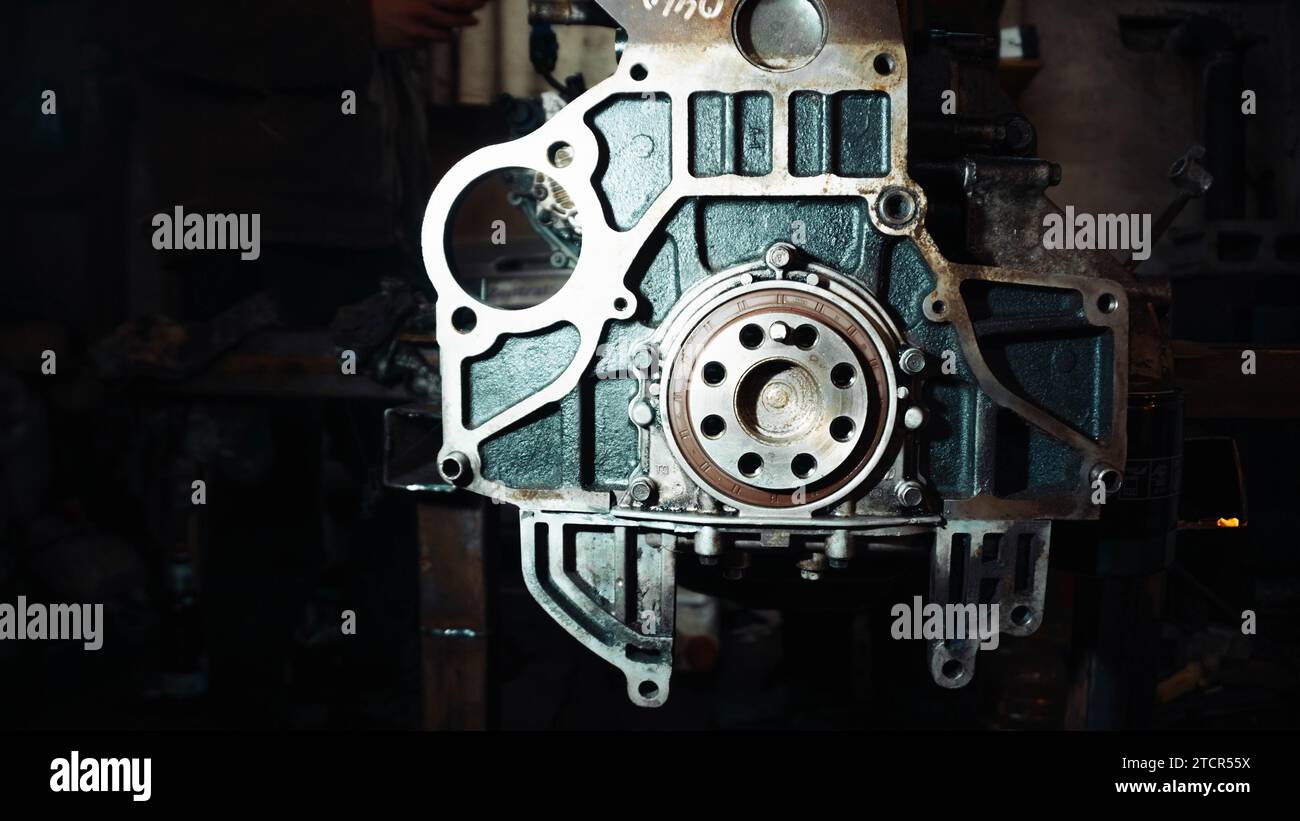 Car engine repair, car restoration Stock Photo - Alamy
