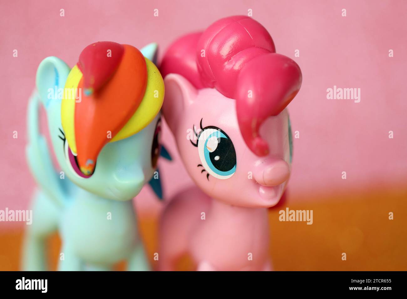 TERNOPIL, UKRAINE - JULY 7, 2023 Old toy with character from My Little ...