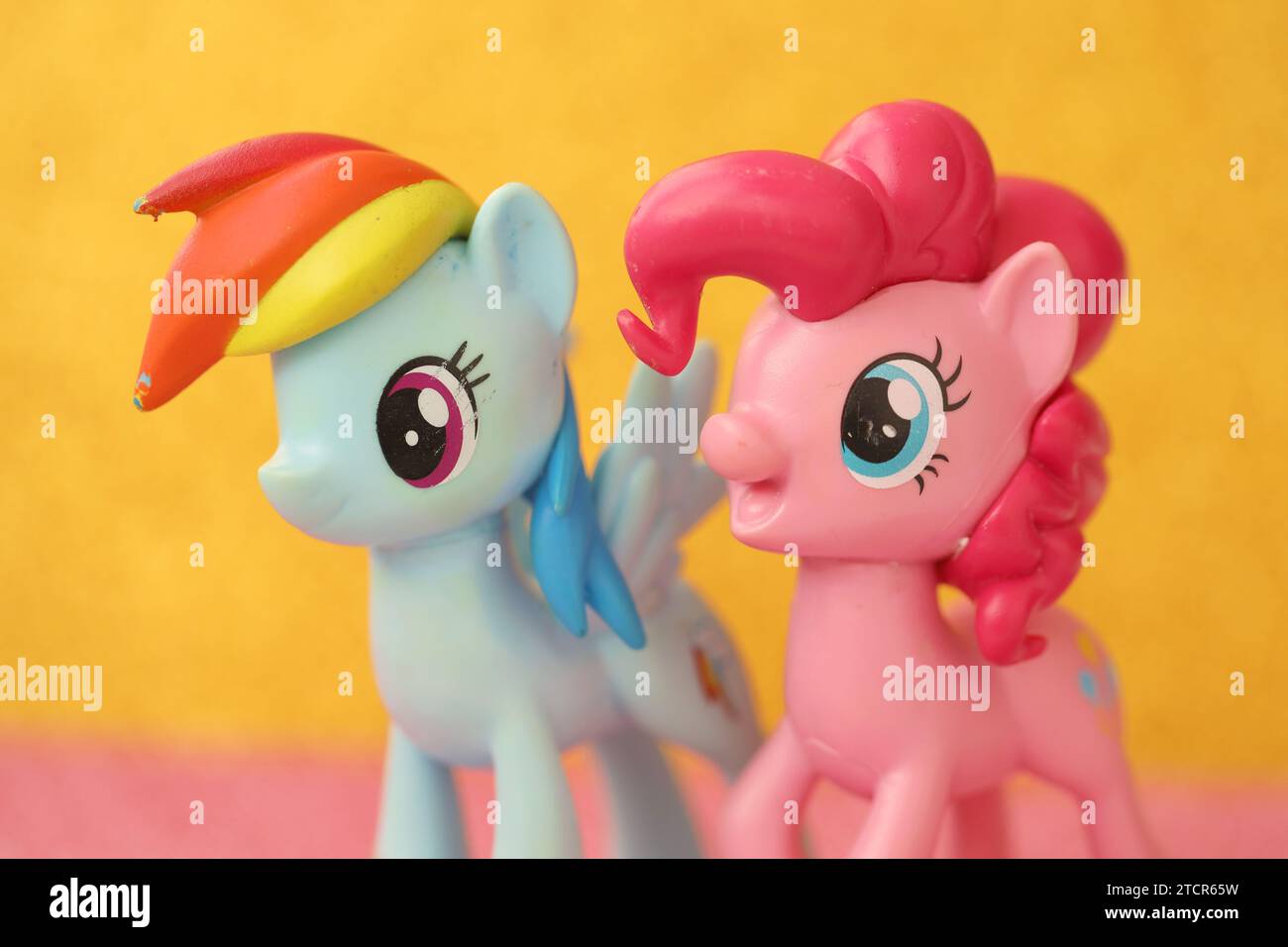 TERNOPIL, UKRAINE - JULY 7, 2023 Old toy with character from My Little ...