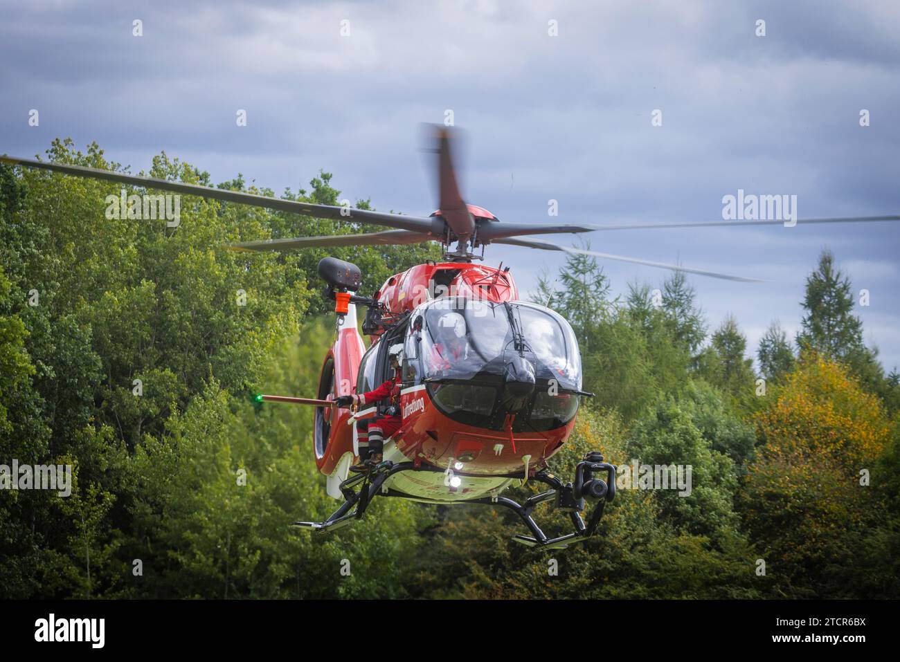 Winch rescue training of the rescue helicopter, Christoph 62, on the ...