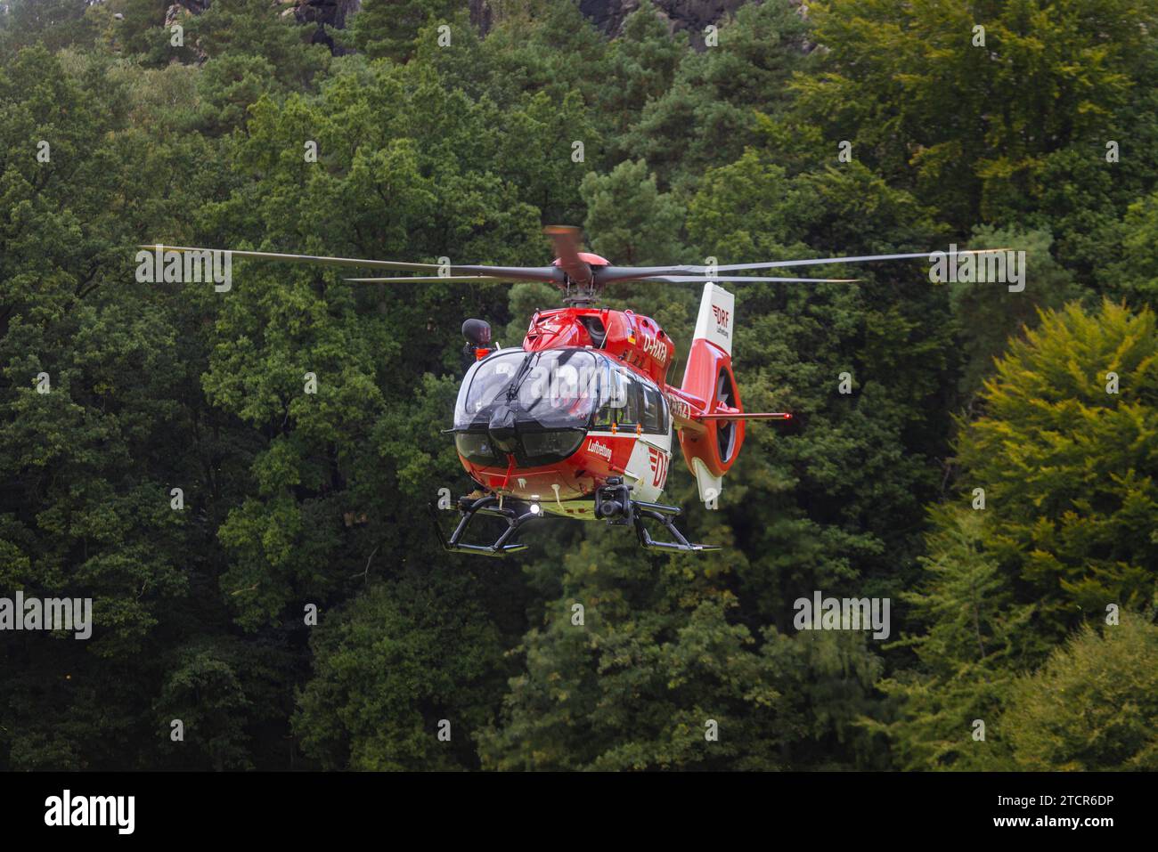 Winch rescue training of the rescue helicopter, Christoph 62, on the ...