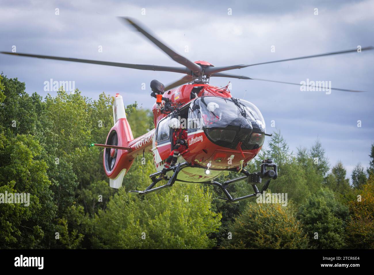 Winch rescue training of the rescue helicopter, Christoph 62, on the ...