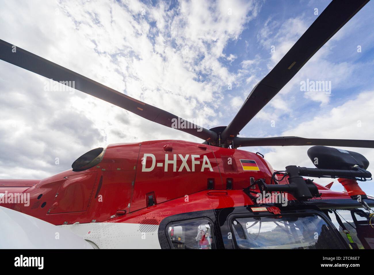 Winch rescue training of the rescue helicopter, Christoph 62, on the ...