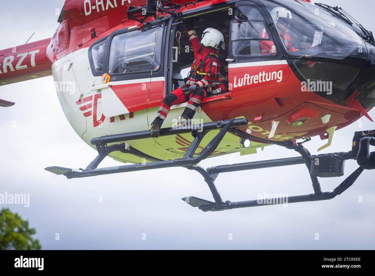 Winch rescue training of the rescue helicopter, Christoph 62, on the ...