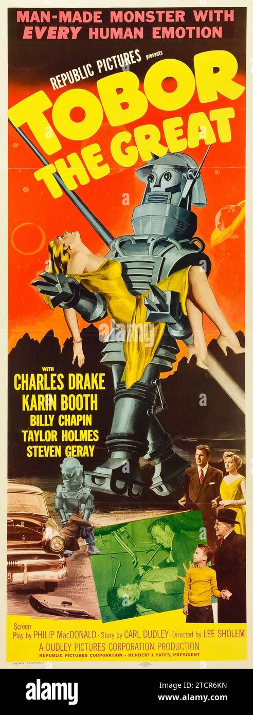 Man-Made Monster - Vintage film poster - Tobor the Great (Sci-fi ...