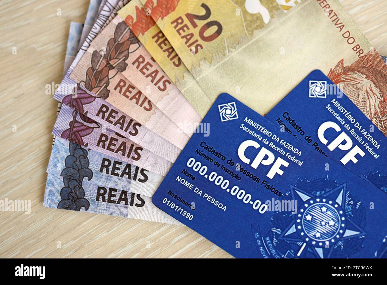 KYIV, UKRAINE - OCTOBER 31, 2023 Blue CPF card document template. The ...