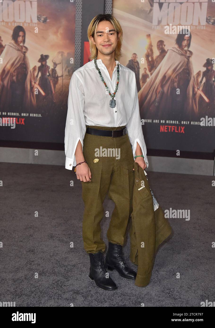 Sky Yang attends the premiere of "Rebel Moon - Part One: A Child of Fire," Wednesday, Dec. 13 ...