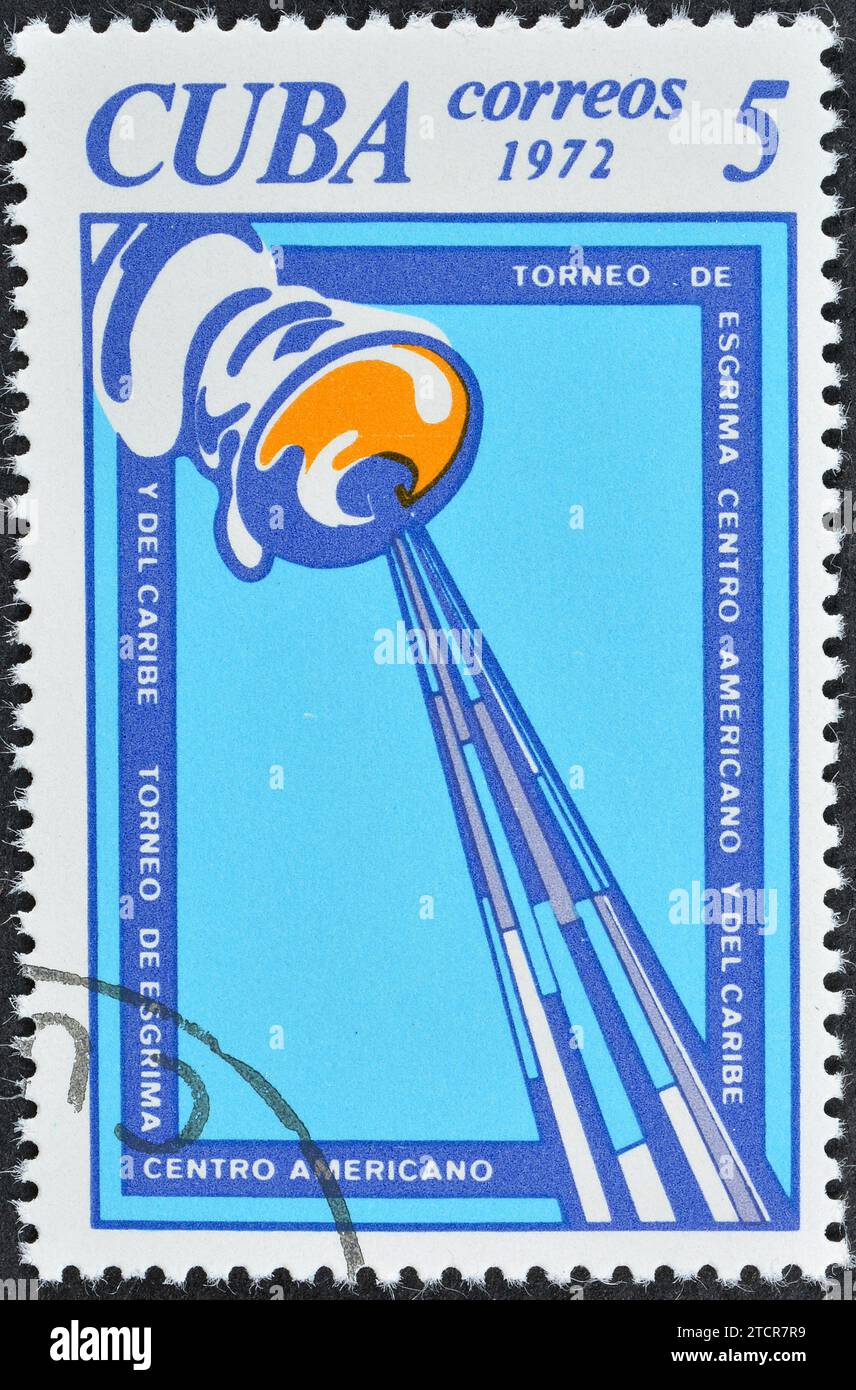 Cancelled postage stamp printed by Cuba, that promotes Central American ...