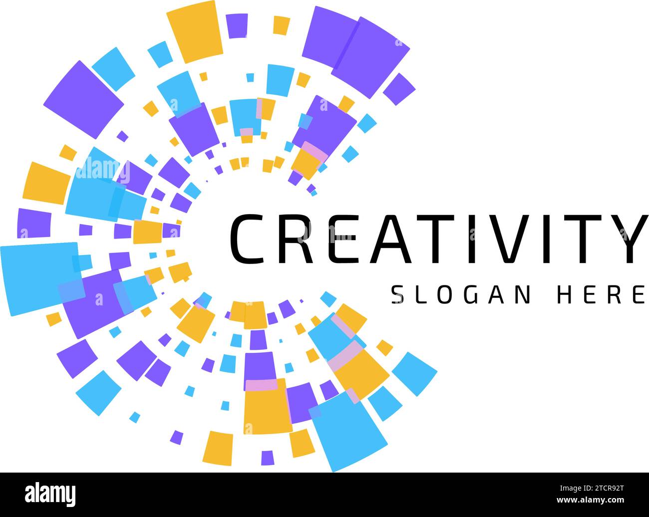 Creative high-tech logo isolated on letter C. Business technology logo ...