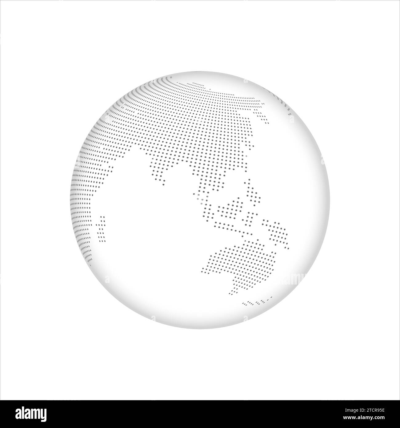 Dotted Globe World Map Vector Background Illustration Stock Vector