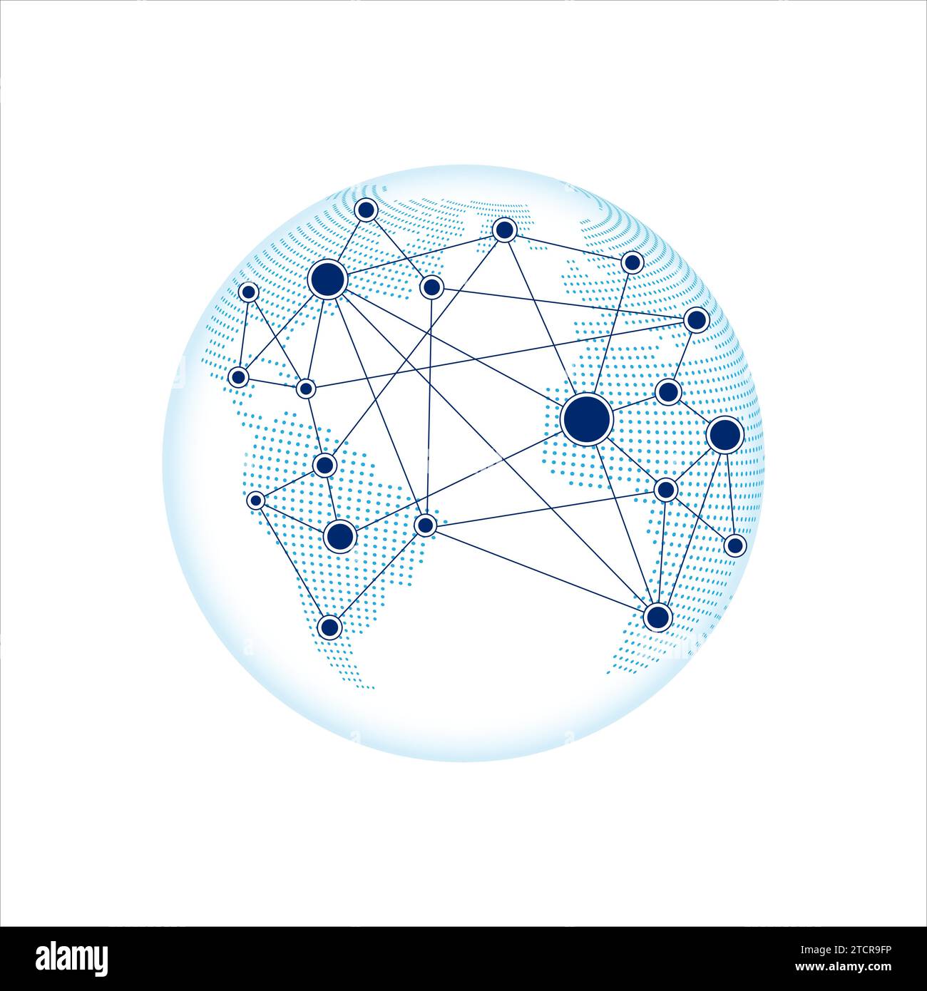Global network connections. World map point and line composition concept of global business ...